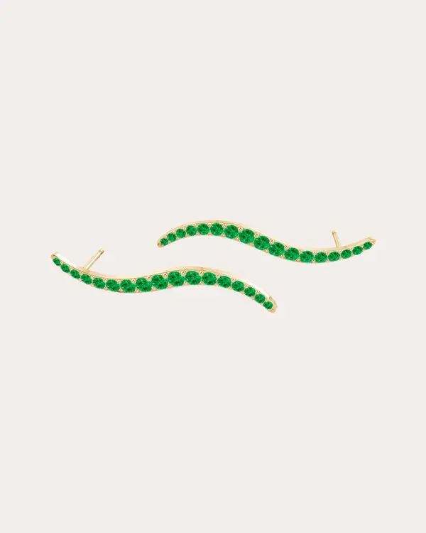 Natori Tsavorite & 14k Gold Shangri-la Drop Earrings