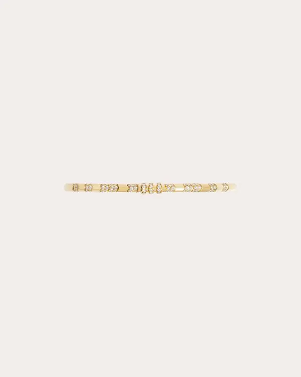 STATEMENT Diamond & 18k Reptile Bangle - Gold