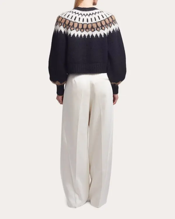Eleven Six Starla Fair Isle Alpaca Wool Cardigan