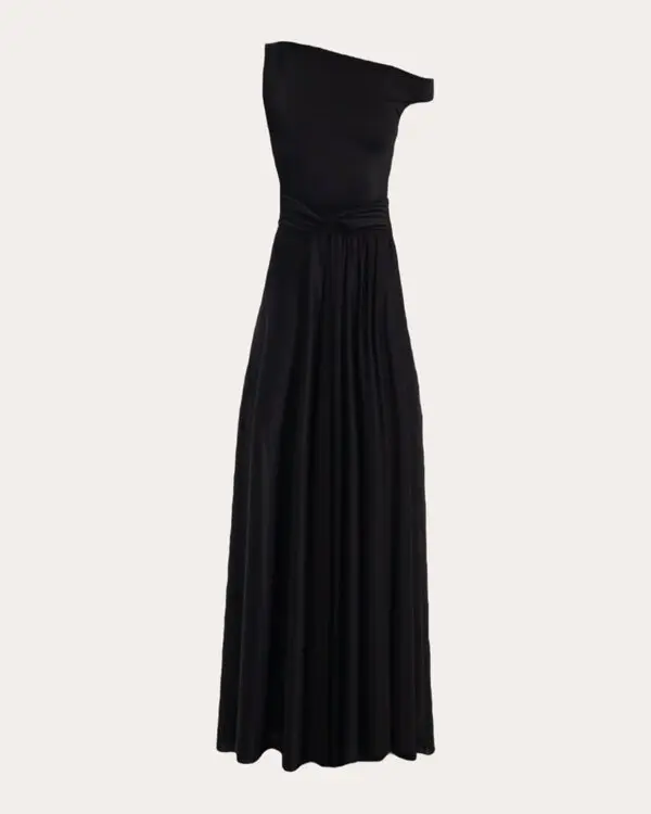 Francisco Arce Geneve Ruched Jersey Asymmetric Gown