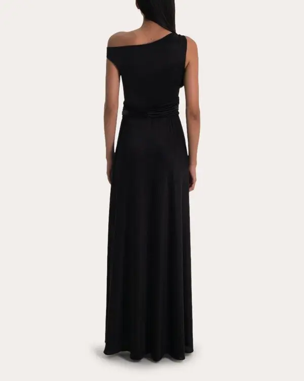 Francisco Arce Geneve Ruched Jersey Asymmetric Gown