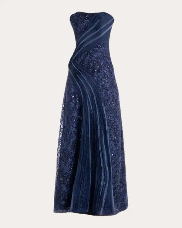 Francisco Arce Xóchitl Embellished Wave Gown