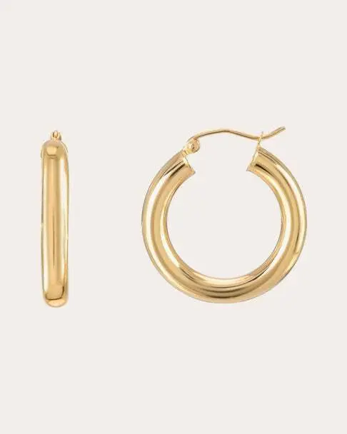 ZOE LEV 14k Tubular Hoop Earrings - Gold