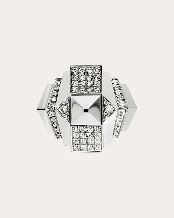 STATEMENT Rockaway Rhodium-plated Diamond Ring - Silver
