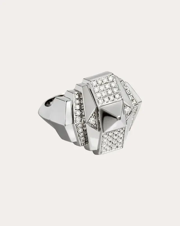 STATEMENT Diamond Rockaway Ring - Silver