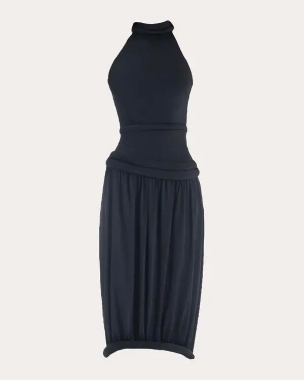Francisco Arce Yume Rolled Mock Neck Midi Dress