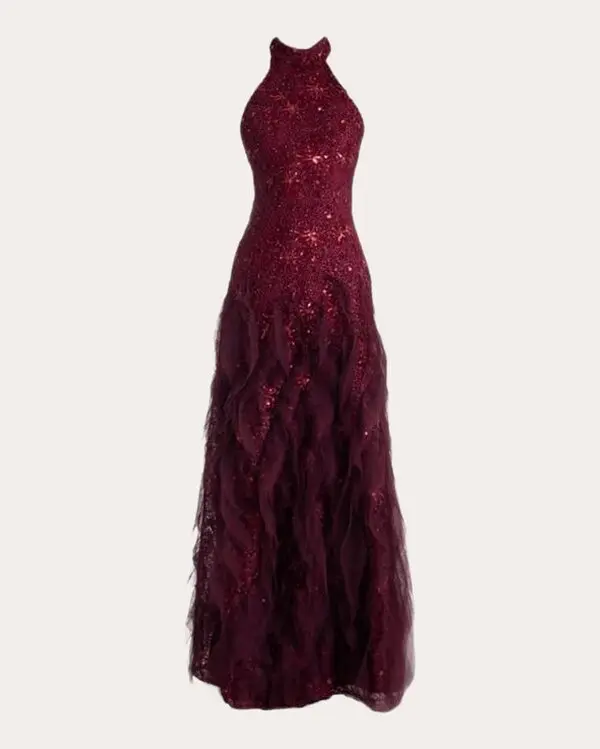 Francisco Arce Kiki Embellished Wave Gown
