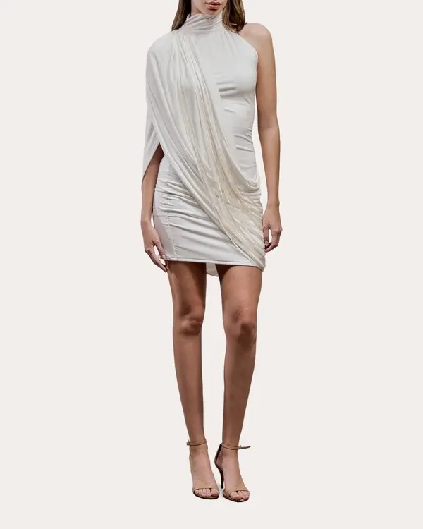 Francisco Arce Kri Asymmetric Drape Mini Dress
