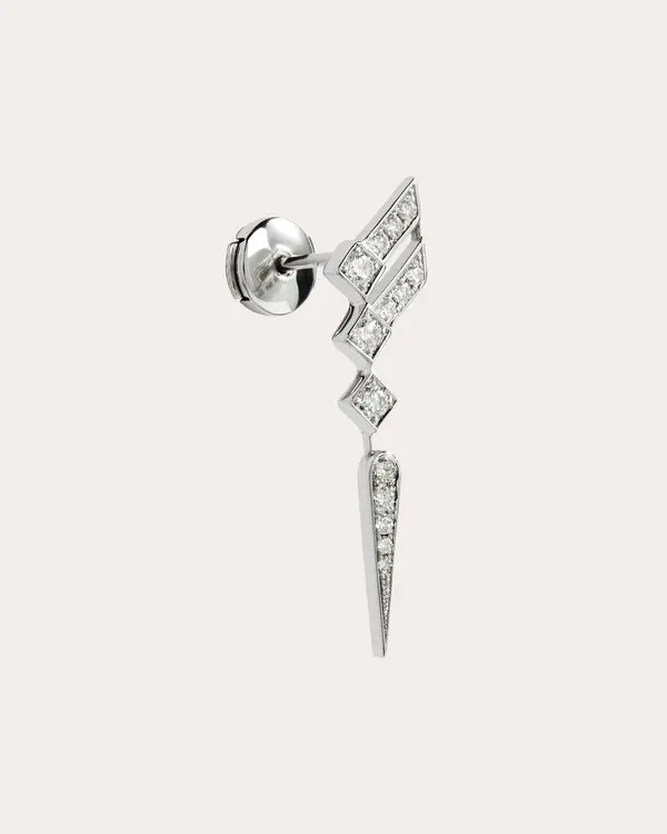 STATEMENT Diamond Stairway Drop Earring - Silver
