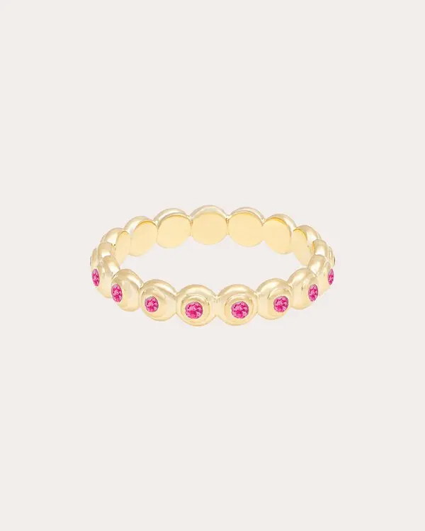 CAMPBELL + CHARLOTTE Sapphire & 14k Gold Small Evolve Ring - Pink
