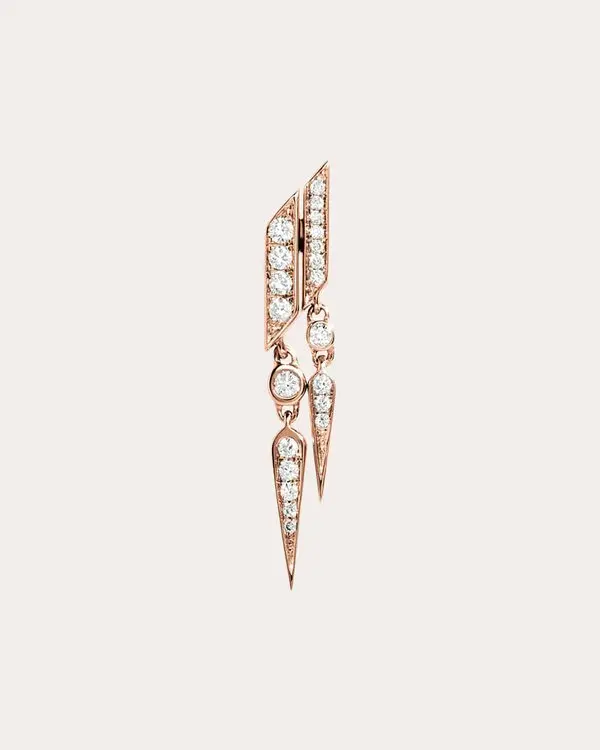 STATEMENT Anyway 18k Gold Diamond Single Earring - Pink