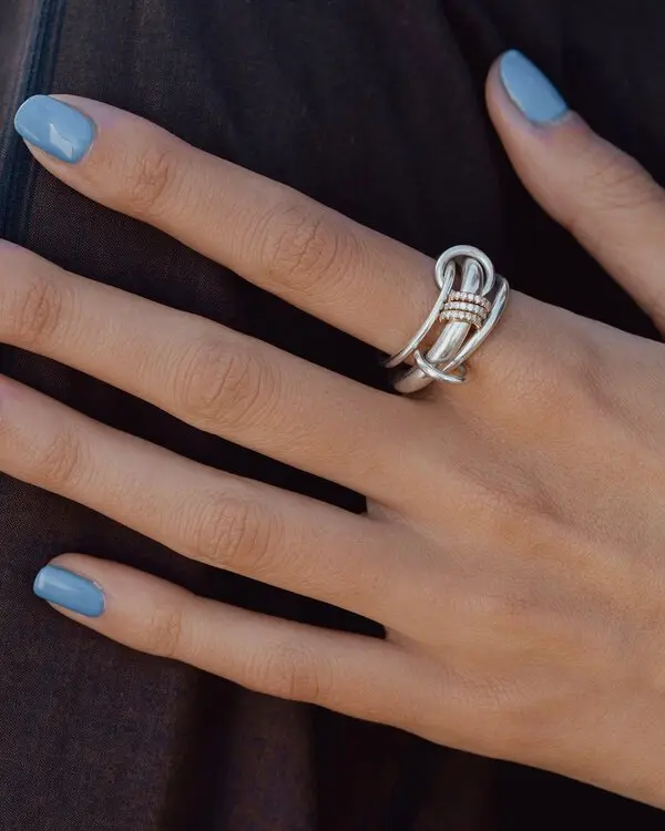 SPINELLI KILCOLLIN Diamond & 18k Gold Gemini Pavé Ring