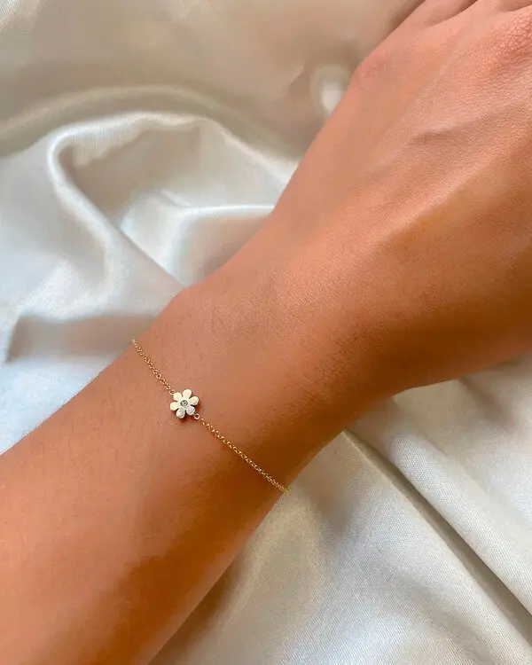 ZOE LEV Diamond And 14k Flower Bracelet