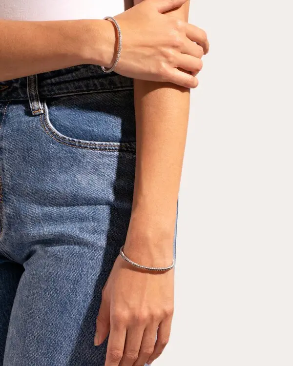 STATEMENT Anyway Diamond Bangle - Silver