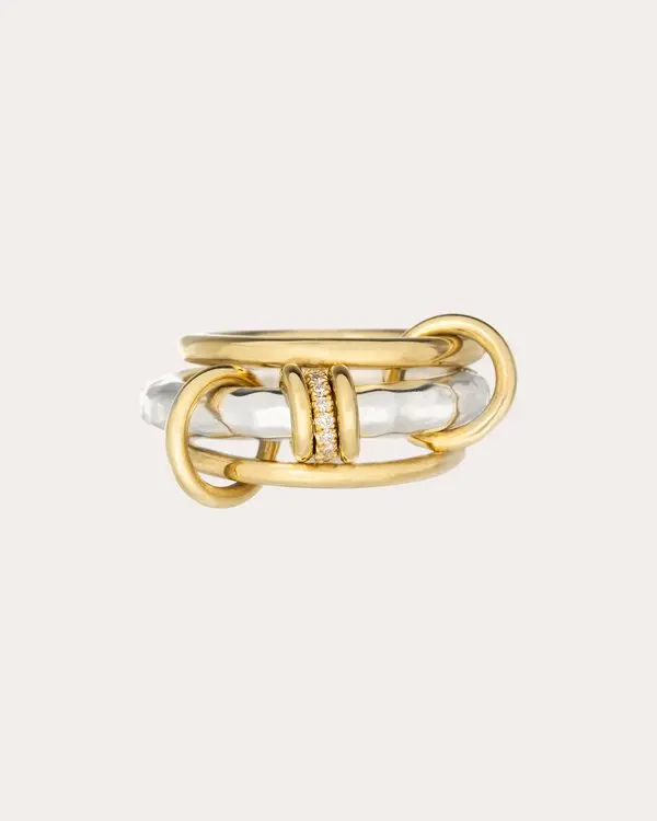 SPINELLI KILCOLLIN Diamond And 18k Gold Gemini Vulcan Ring - Gold/silver