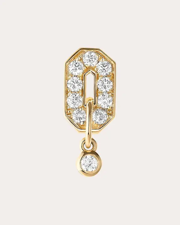STATEMENT Diamond And 18k Mini My Way Stud Earring - Gold