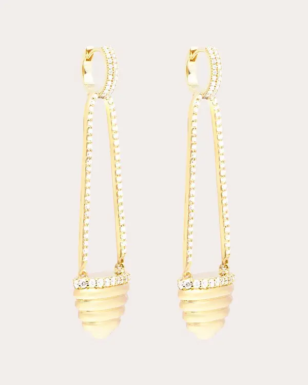 CAMPBELL + CHARLOTTE Diamond And 14k Cap Drop Earrings