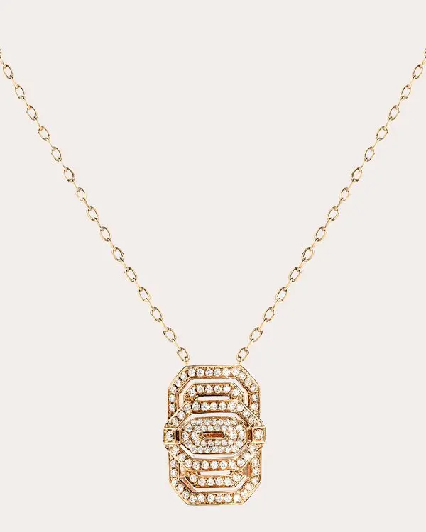 STATEMENT Petite My Way Diamond 18k Gold Pendant Necklace - Pink