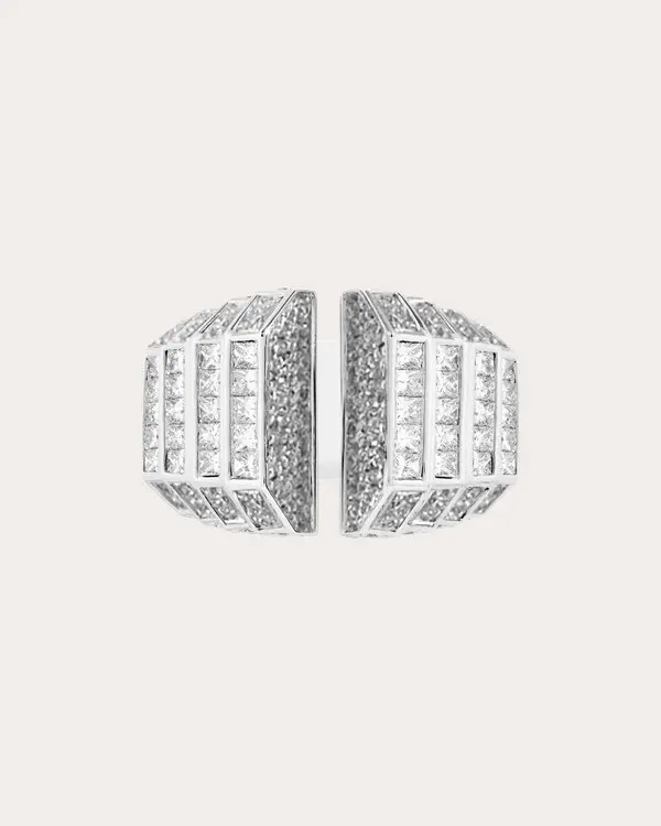 STATEMENT Diamond Open Ring - Silver
