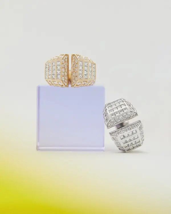 STATEMENT Diamond Open Ring - Silver
