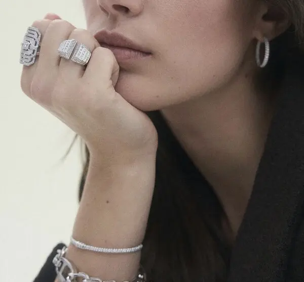 STATEMENT Diamond Open Ring - Silver