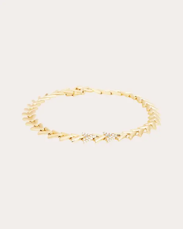 CAMPBELL + CHARLOTTE Diamond & 14k Spark Chevron Link Bracelet - Gold