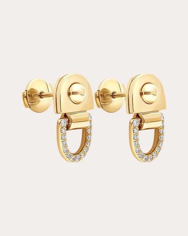 STATEMENT Diamond & 18k Rivet S Stud Earrings