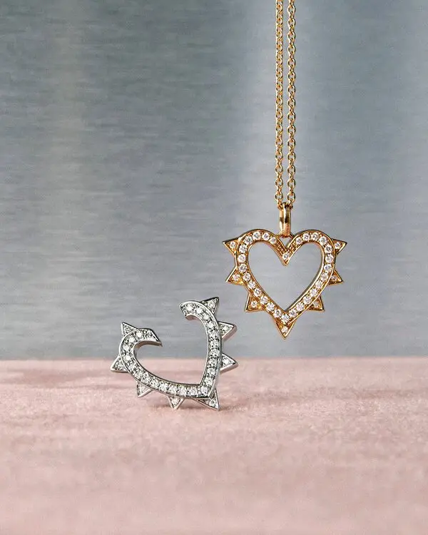 STATEMENT Diamond & 18k Rockaway Heart Pendant Necklace - Gold