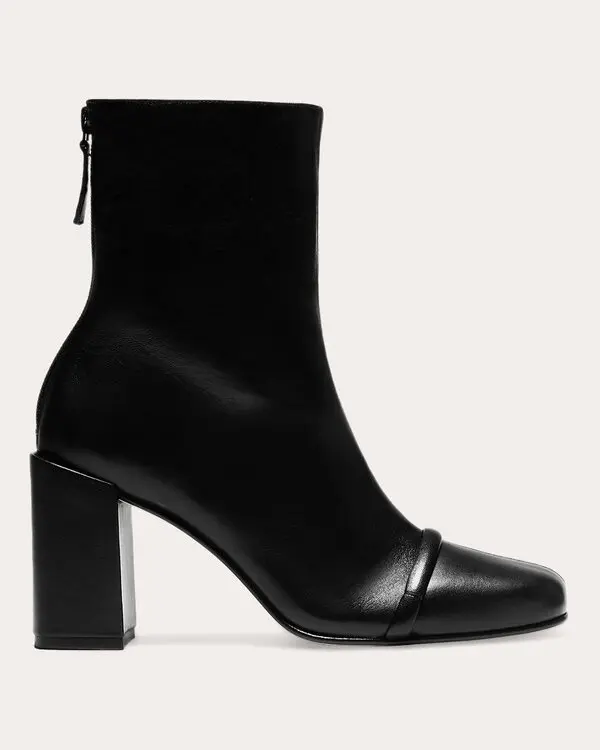JUWELINA PARIS Gigi Leather Ankle Boot - Black