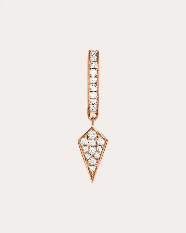 STATEMENT Stairway 18k Gold Diamond Single Earring - Pink