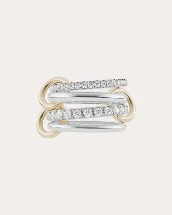 SPINELLI KILCOLLIN Diamond And 18k Gold Halley Deux Ring - Silver