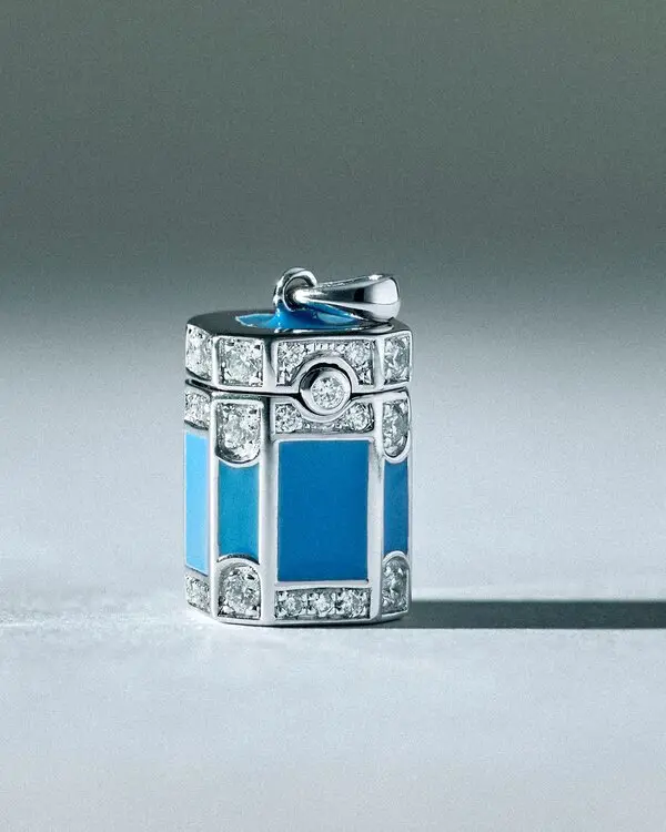 STATEMENT Diamond & Enamel Pendant Necklace
