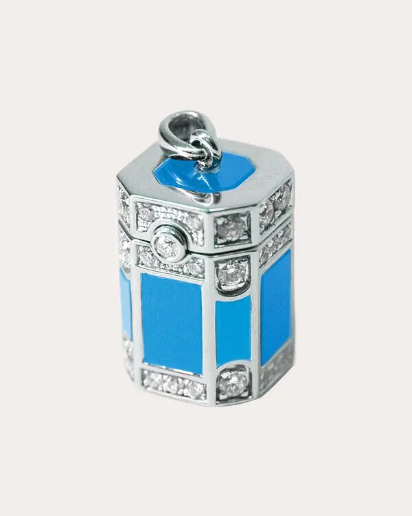 STATEMENT Diamond & Enamel Pendant Necklace