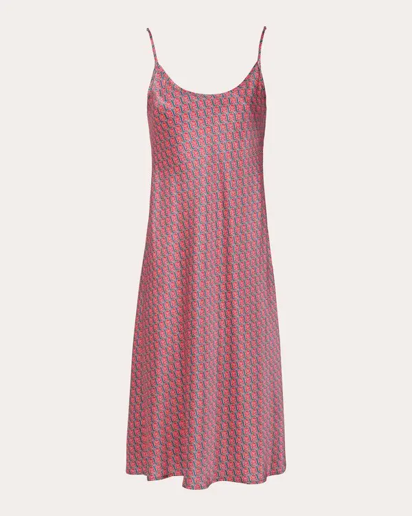 KARMA ON THE ROCKS Edo Kumo Silk Slip Dress - Red