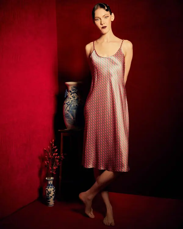 KARMA ON THE ROCKS Edo Kumo Silk Slip Dress