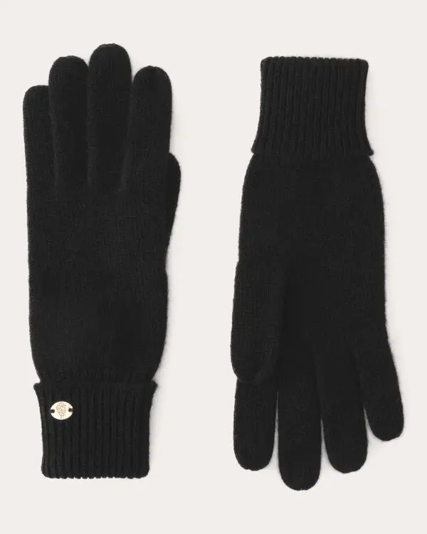 Helen Kaminski Blaire Cashmere Cuffed Gloves - Black