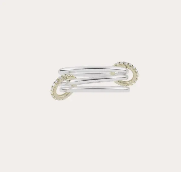 SPINELLI KILCOLLIN Diamond And 18k Gold Solarium Ring - Silver