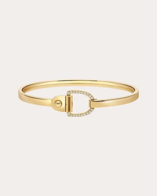 STATEMENT Diamond And 18k Rivet Bangle - Gold