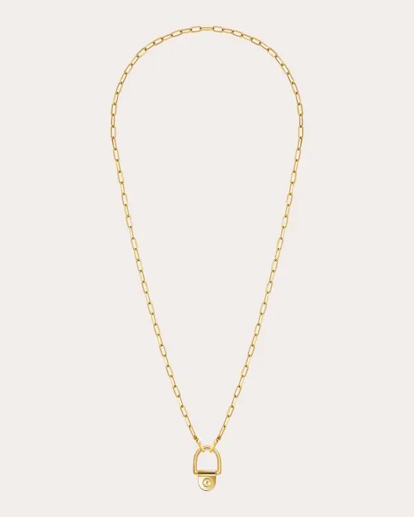 STATEMENT 18k Rivet Lm Pendant Necklace - Gold