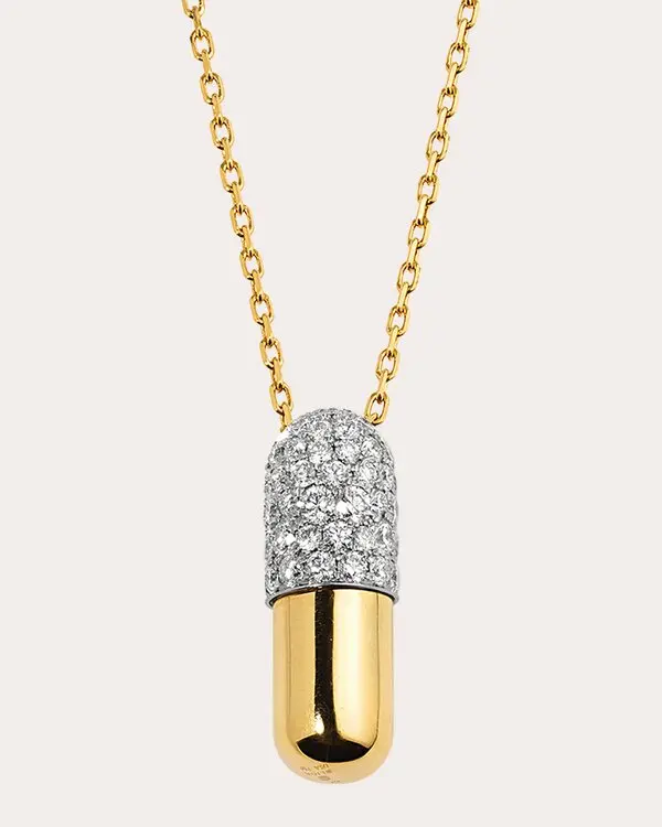 ELIOR Diamond And 18k Pill Pendant Necklace - Gold