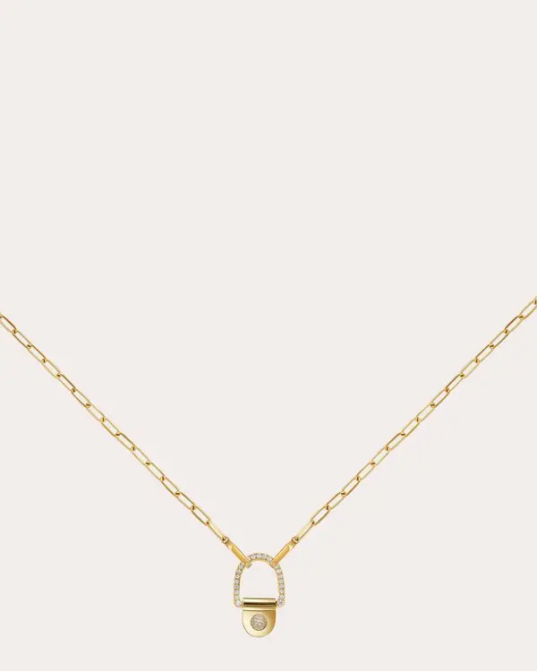 STATEMENT Diamond And 18k Rivet Xl Pendant Necklace - Gold