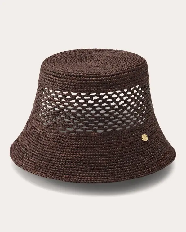 Helen Kaminski Hana Raffia Bucket Hat - Brown