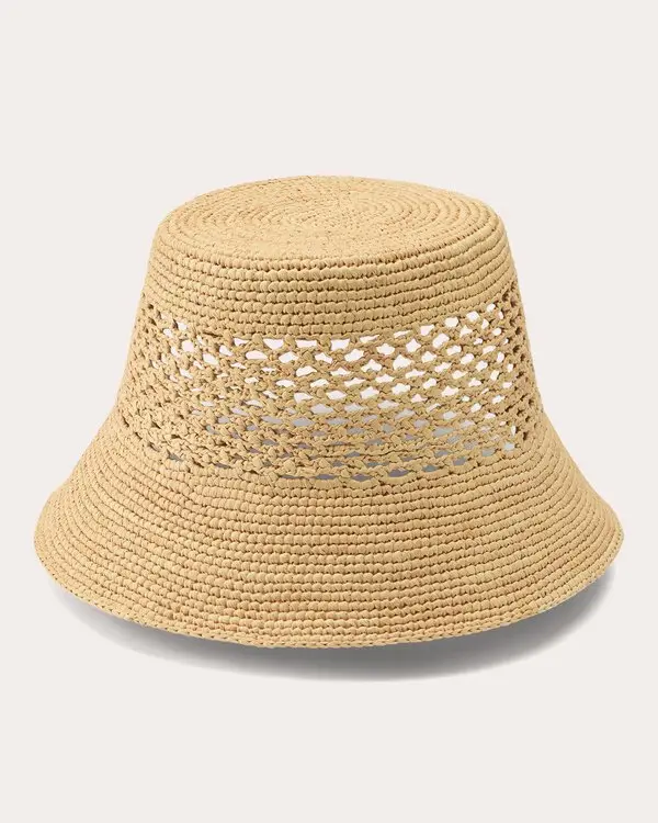 Helen Kaminski Hana Raffia Bucket Hat - Neutral