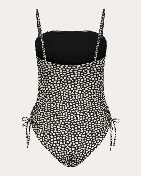 GIRLSMUSTHAVE Joan Polka Dot Ruched One-piece
