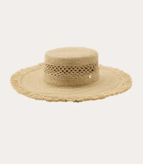 Helen Kaminski Ivy Raffia Boater Hat - Neutral