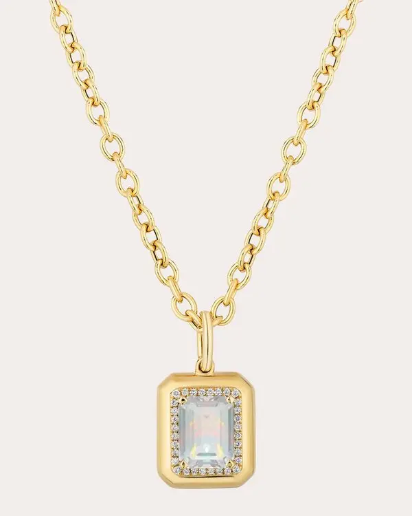 Goshwara Opal & 18k Limited Edition Emerald-cut Pendant Necklace - Gold