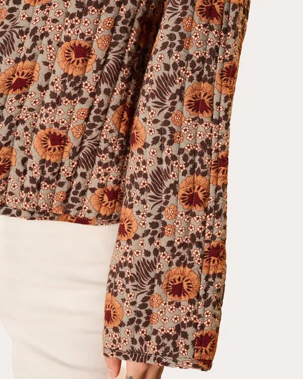 Natalie Martin Lenny Floral Quilted Lightweight Rayon Jacket