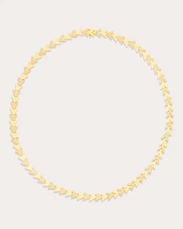 CAMPBELL + CHARLOTTE Spark 14k Chevron Link Necklace - Gold