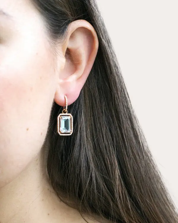 Goshwara Prasiolite And Diamond Drop Earrings