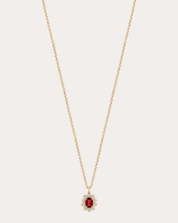 Goshwara G-one Organic Pendant Necklace - Red